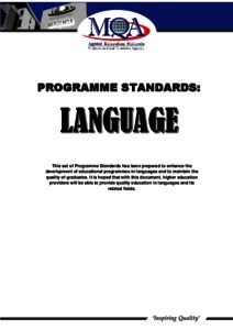 MQA Programme Standards: language - IIUM Repository (IRep)